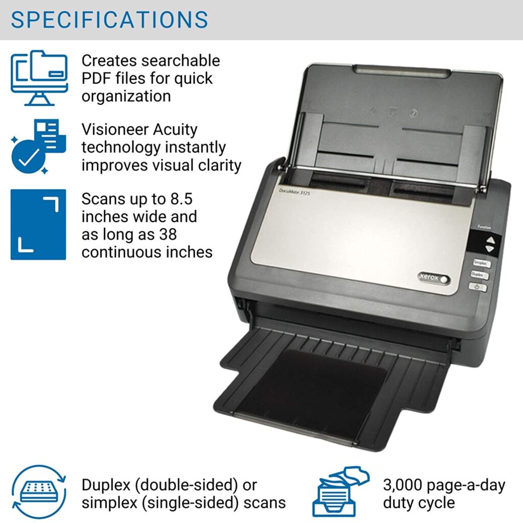 Escáner Xerox DocuMate 3125 Dúplex – CyberMarket